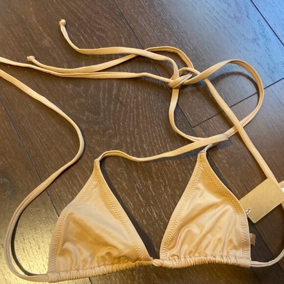 SKIMS | Swim | Skims Swim Micro Triangle Bikini Top Size L Nwt | Poshmark